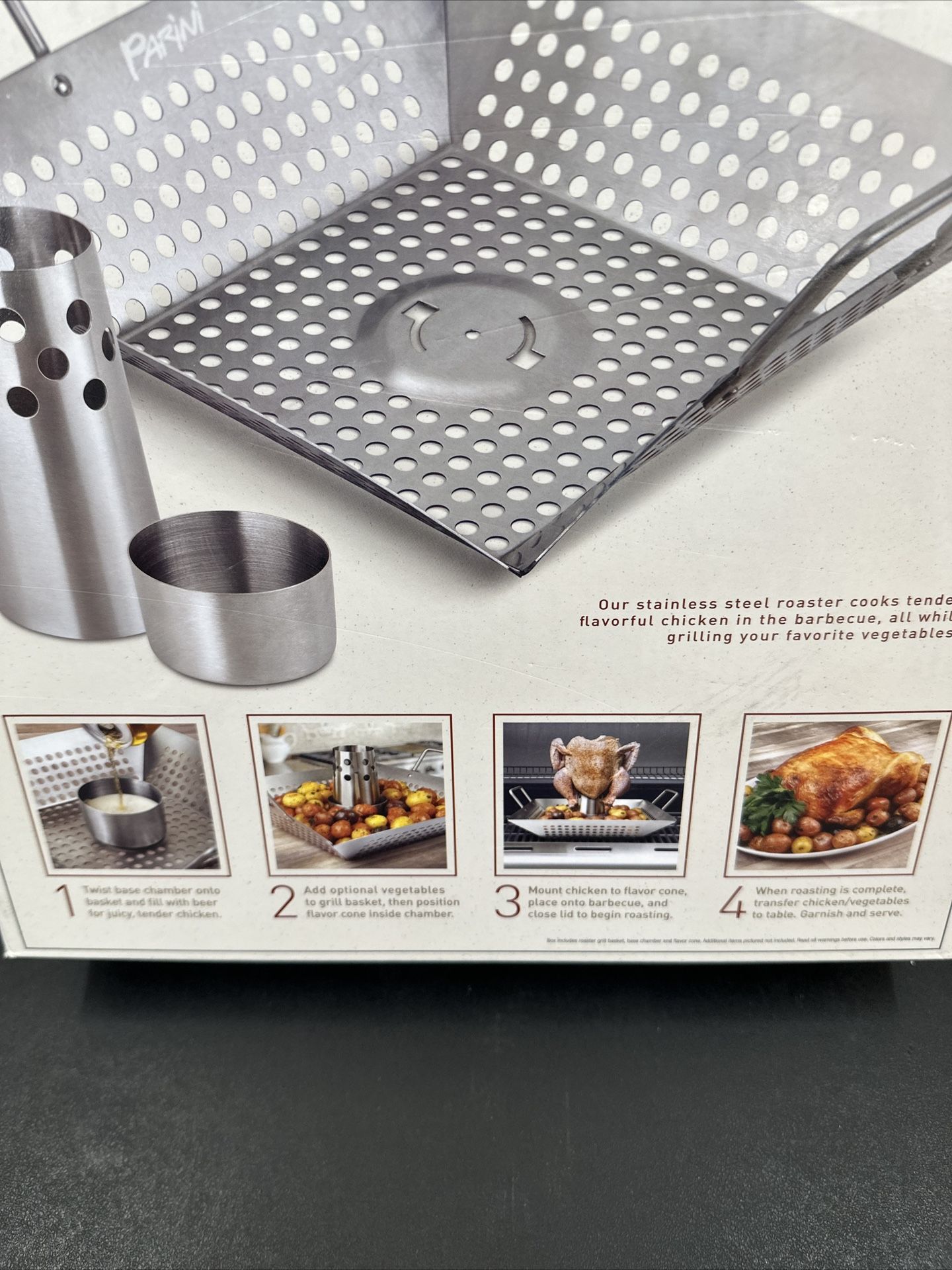 Parini Cookware Stainless Steel Chicken & Vegetables Roaster Grill ...