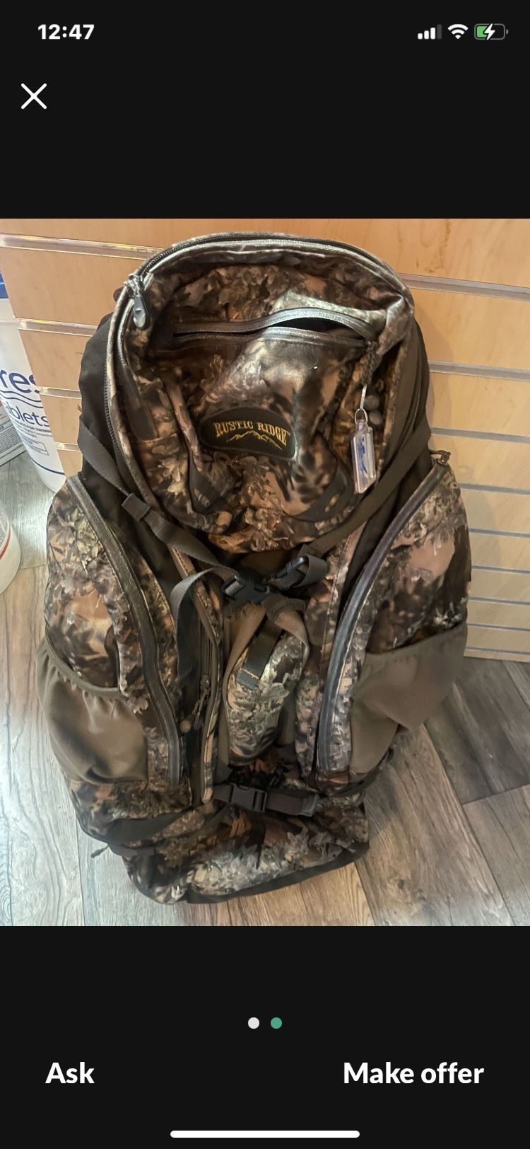 Rustic Ridge Hunting Backpack - Camo & in Very Good Condition for Sale ...