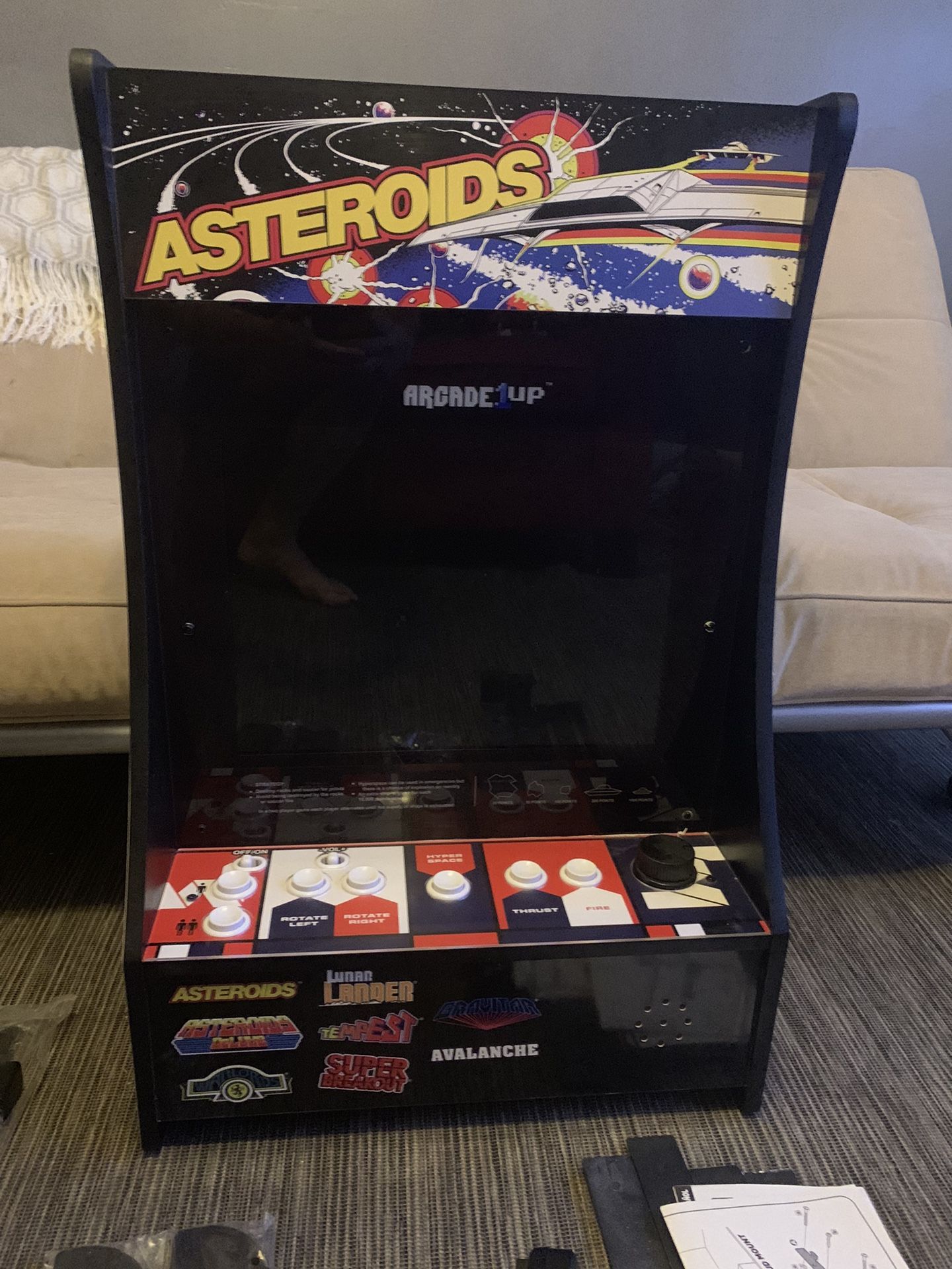 Asteroids Arcade1Up Party-Cade Retro Arcade Game Includes Asteroids ...