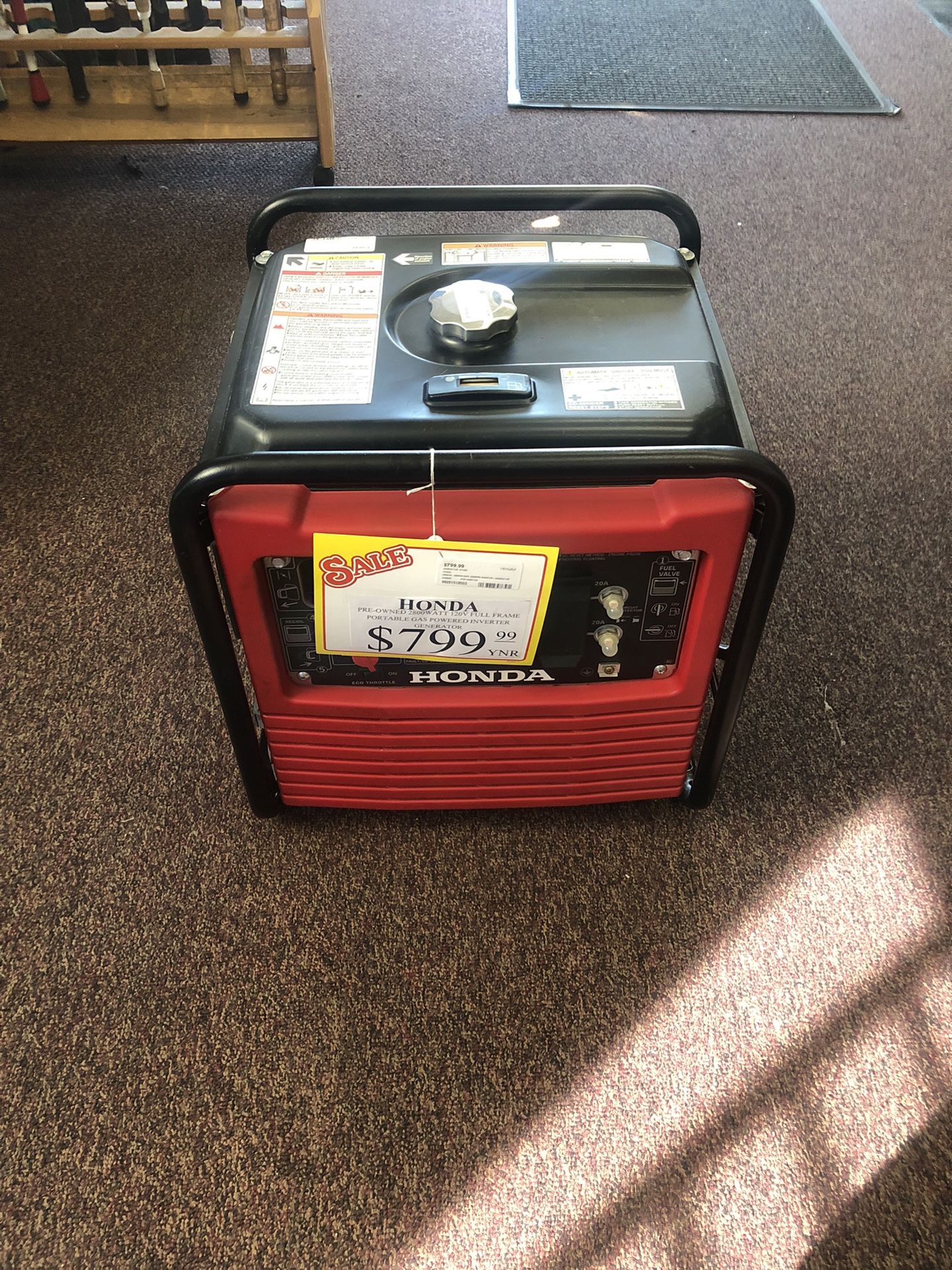 96091 Honda EG2800I Generator Inverter 2800 Watts Portable Gas Powered ...