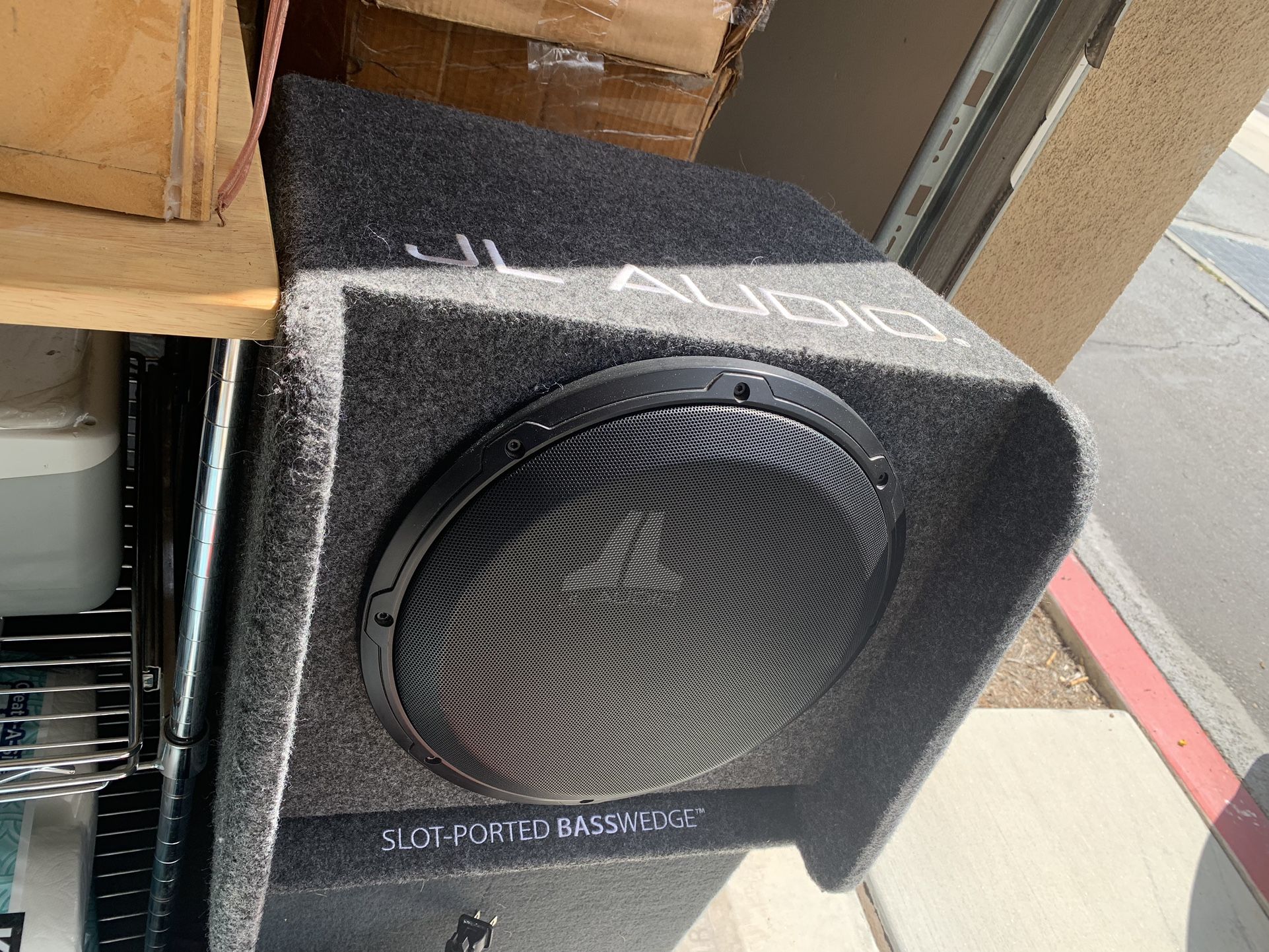 jl audio subwoofer speaker with jl box n jl grill for Sale in ...