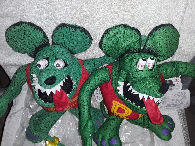 RARE! BRAND NEW IN BAG 2006 & 1998 VERSIONS 12" INCH RAT FINK PLUSH ED ...