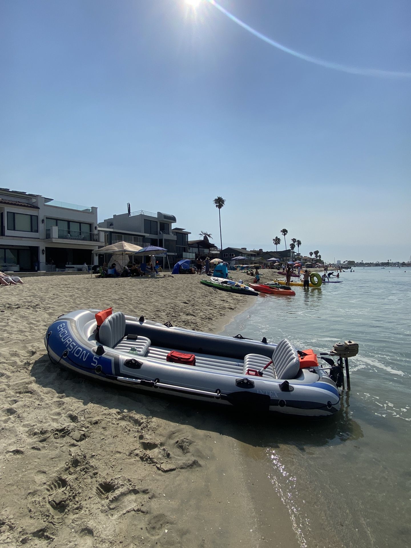 Inflatable Intex Excursion 5 Boat With 1.7hp Gas Motor for Sale in Seal ...