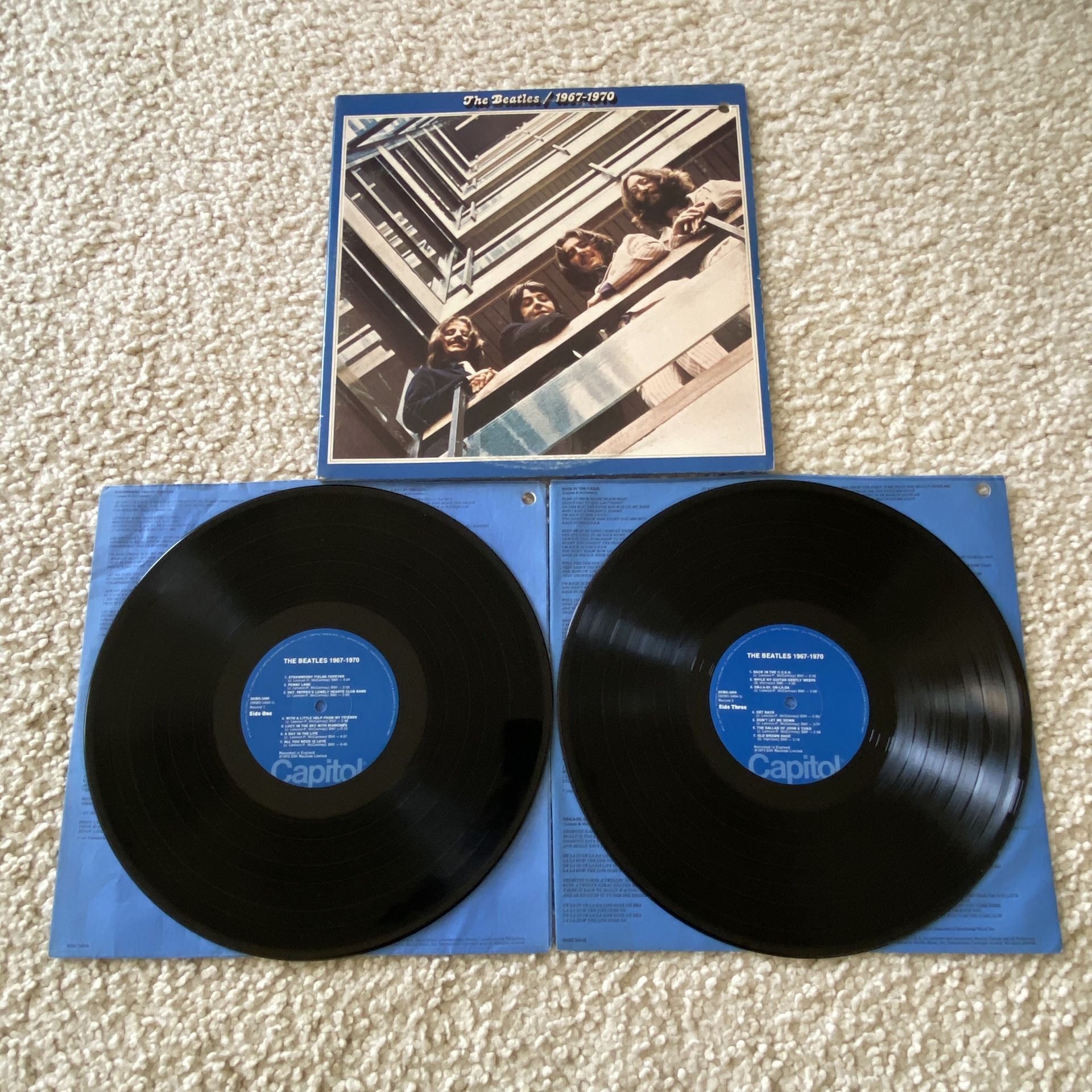 The Beatles Blue Album Hit Compilation 1976 Capitol Records Los Angeles ...