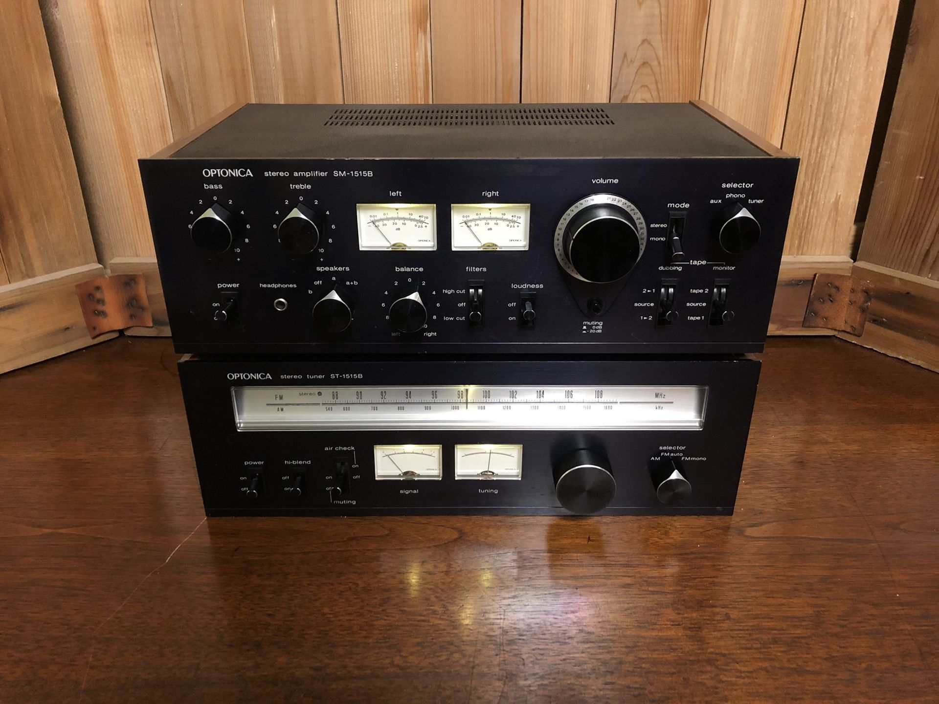 Optonica SM-1515B Stereo Amplifier & ST-1515B Stereo Tuner for Sale in ...