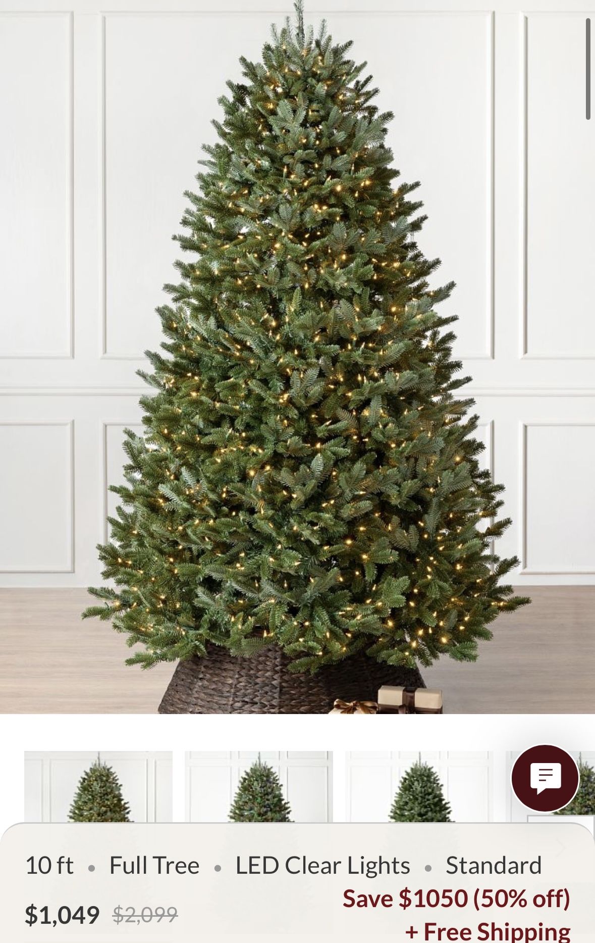 Balsam Hill Huge 10 Foot Tree $2000 Originally for Sale in Austin, TX ...