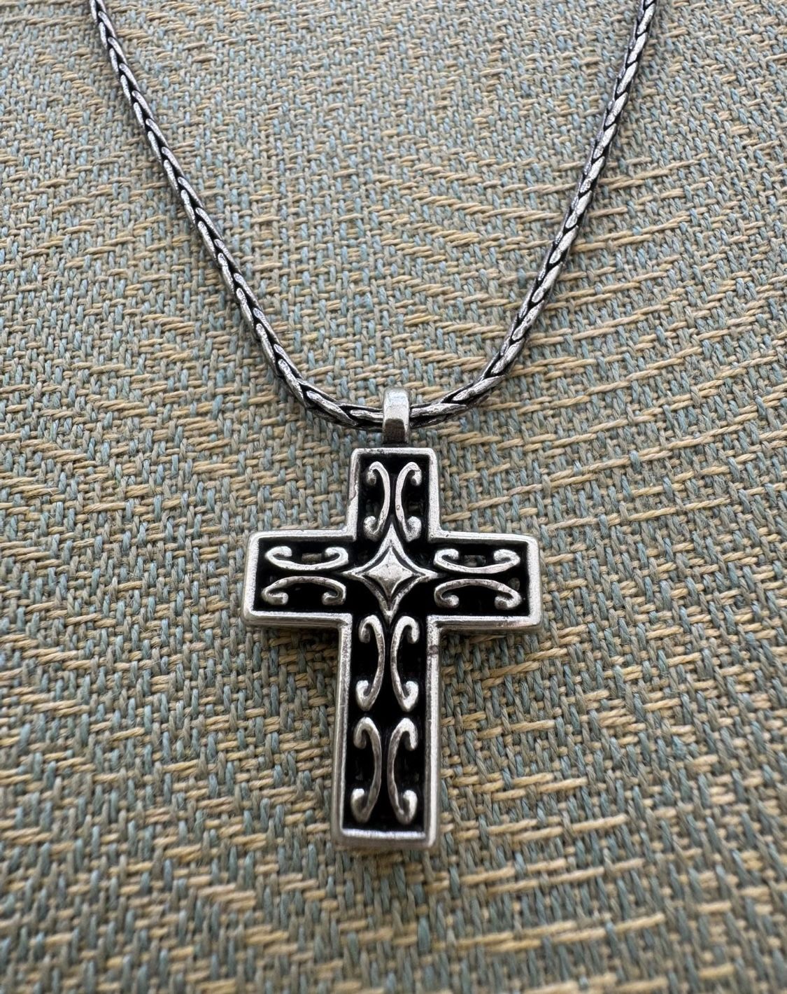 Vintage Brighton Cross Necklace 18 inches long, cross pendant about 1 ...
