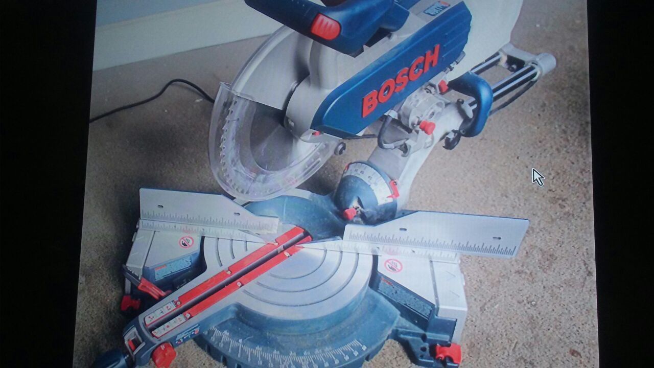 Bosch 12" sliding compound 60* bevel miter saw for Sale in Kent, WA ...