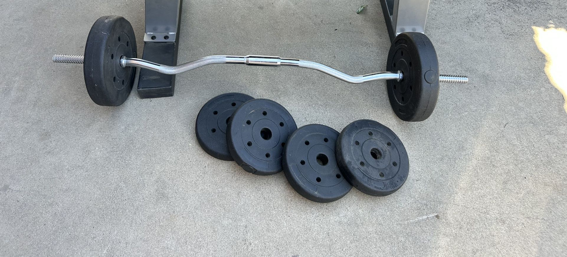 Bar With Weights for Sale in Visalia, CA - OfferUp