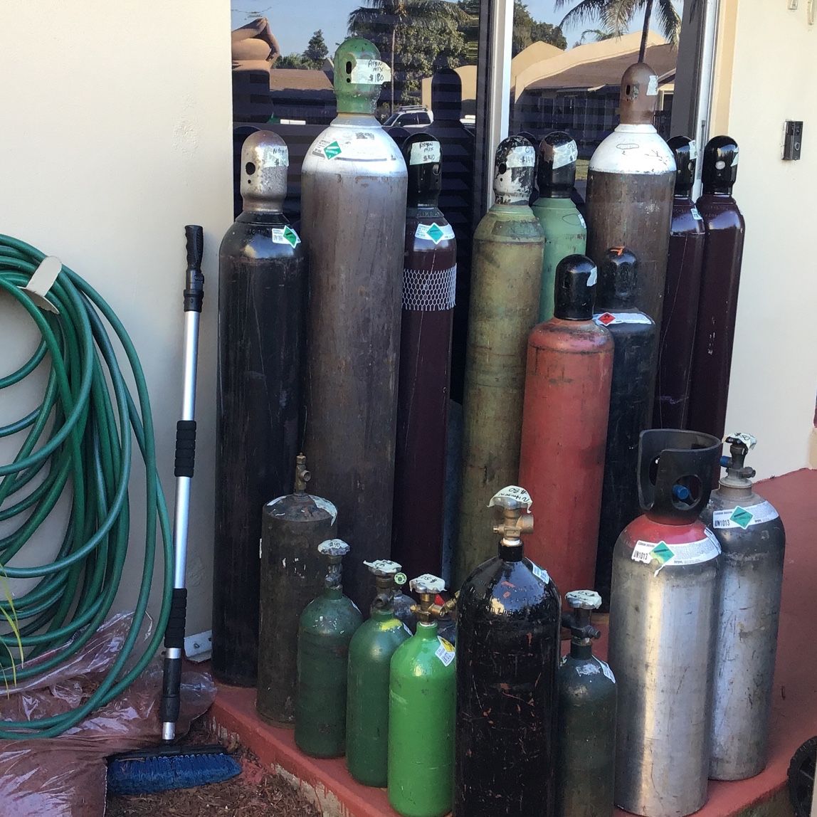 ARGON OR 75/25 MIX COMPRESSED GAS TANK FOR WELDING ALUMINUM OR STEEL ...