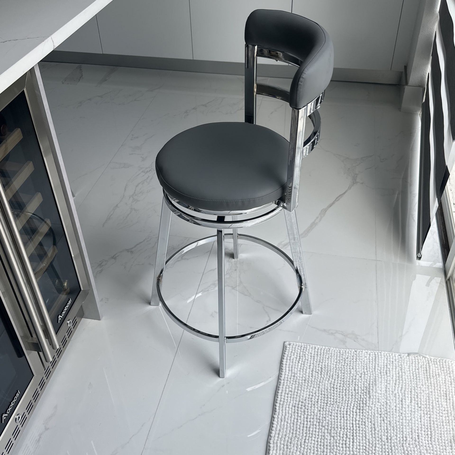 luxury home rotary swivel lift bar chair Leather modern simple high Bar ...