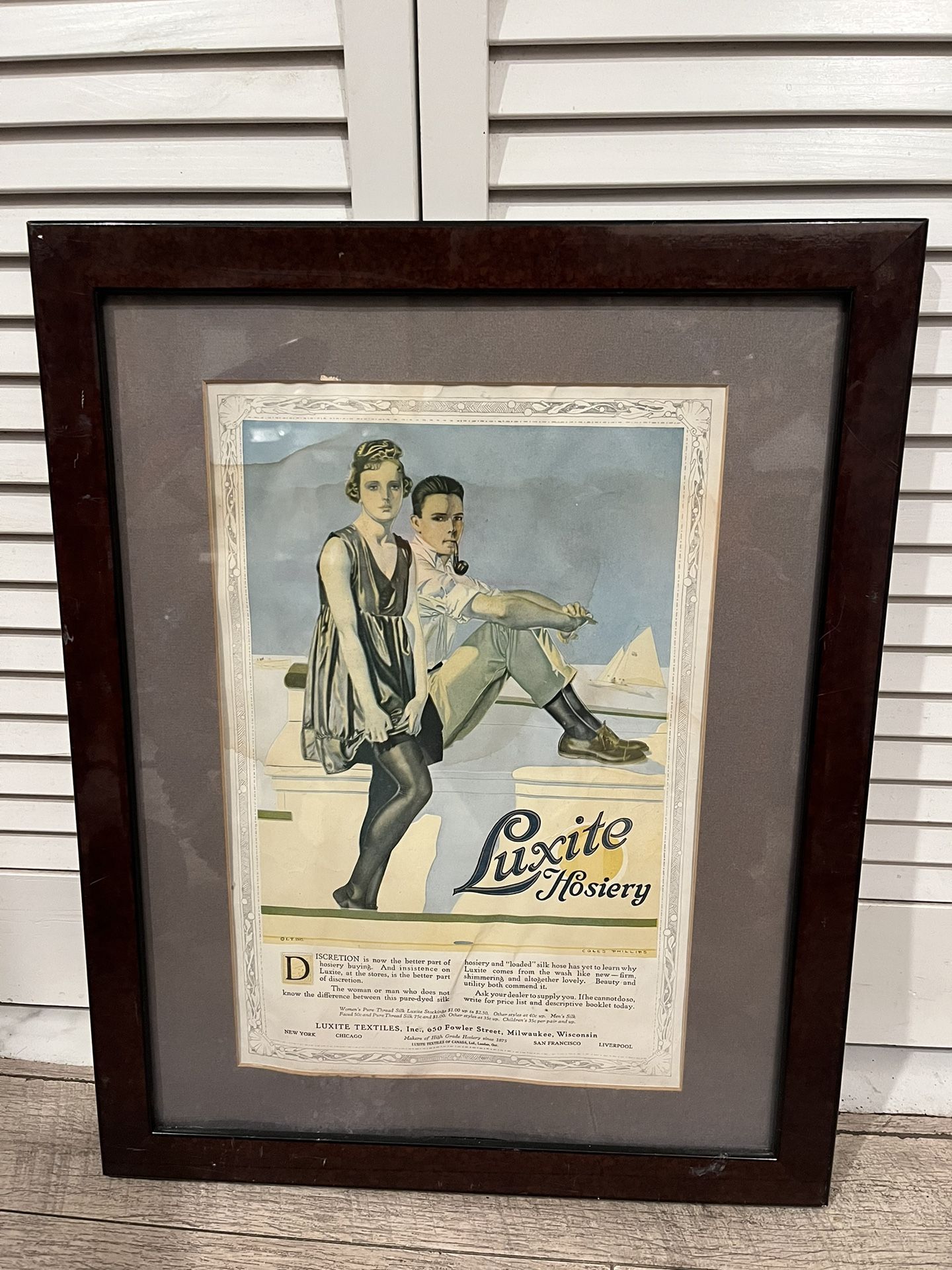 Antique Wood Frame Luxite Hosiery for Sale in Gardena, CA - OfferUp