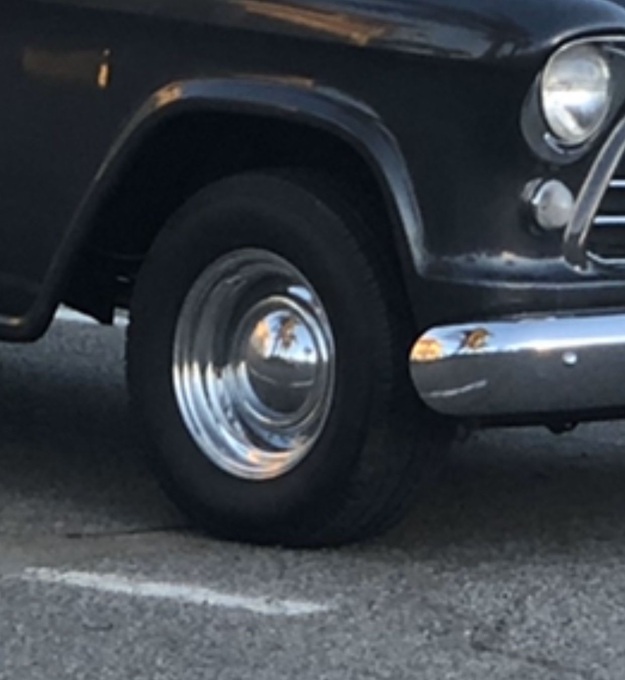 Selling A set of four half moon rims and tires 6lug Chevy for Sale in ...