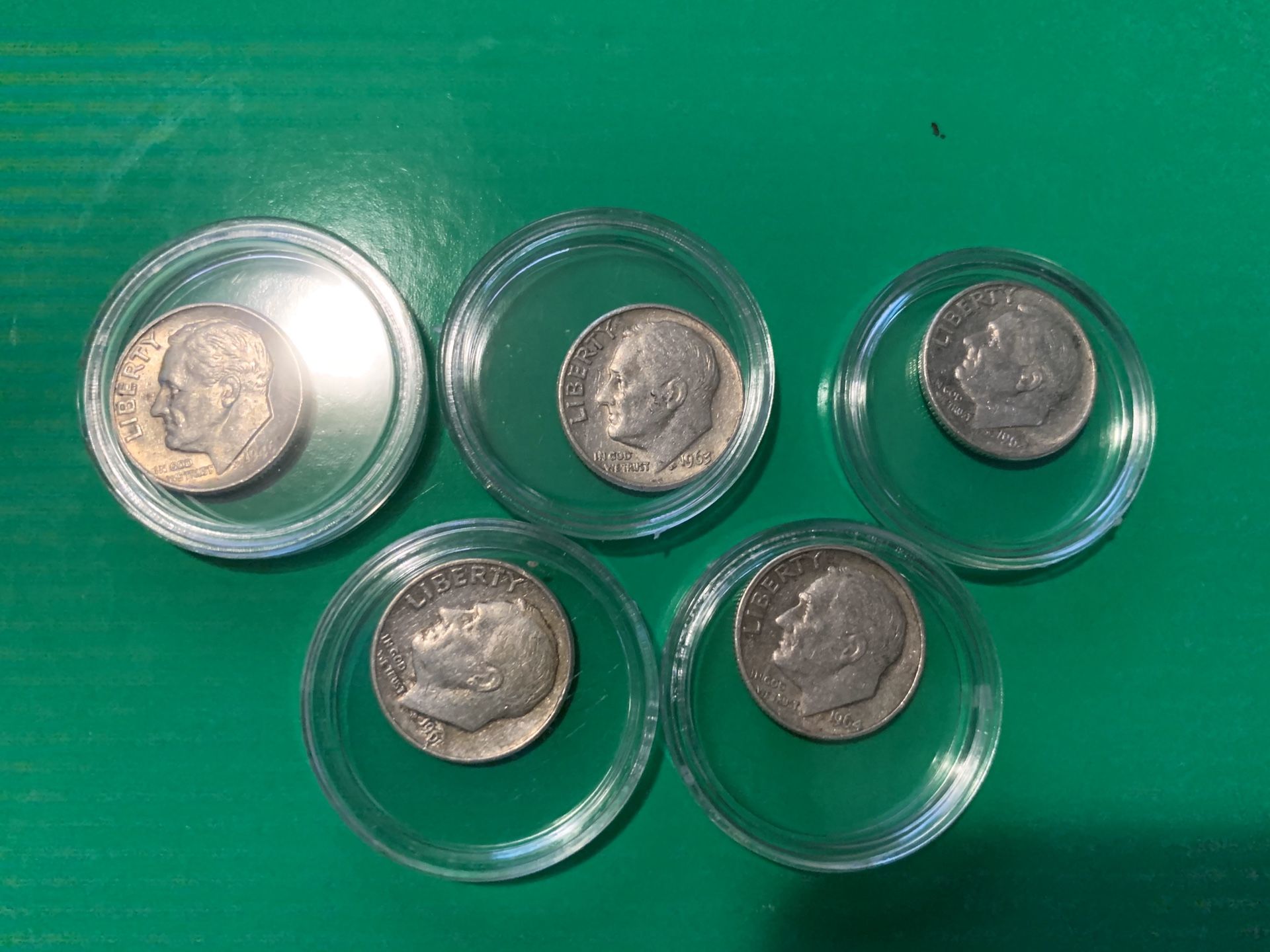 5 Dime coin 10 cent silver 5 monedas de plata de 10 centavos for Sale in Los Angeles, CA - OfferUp