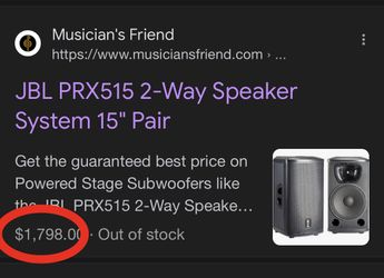 JBL PRX515 POWERED SPEAKERS for Sale in Mesa, AZ - OfferUp