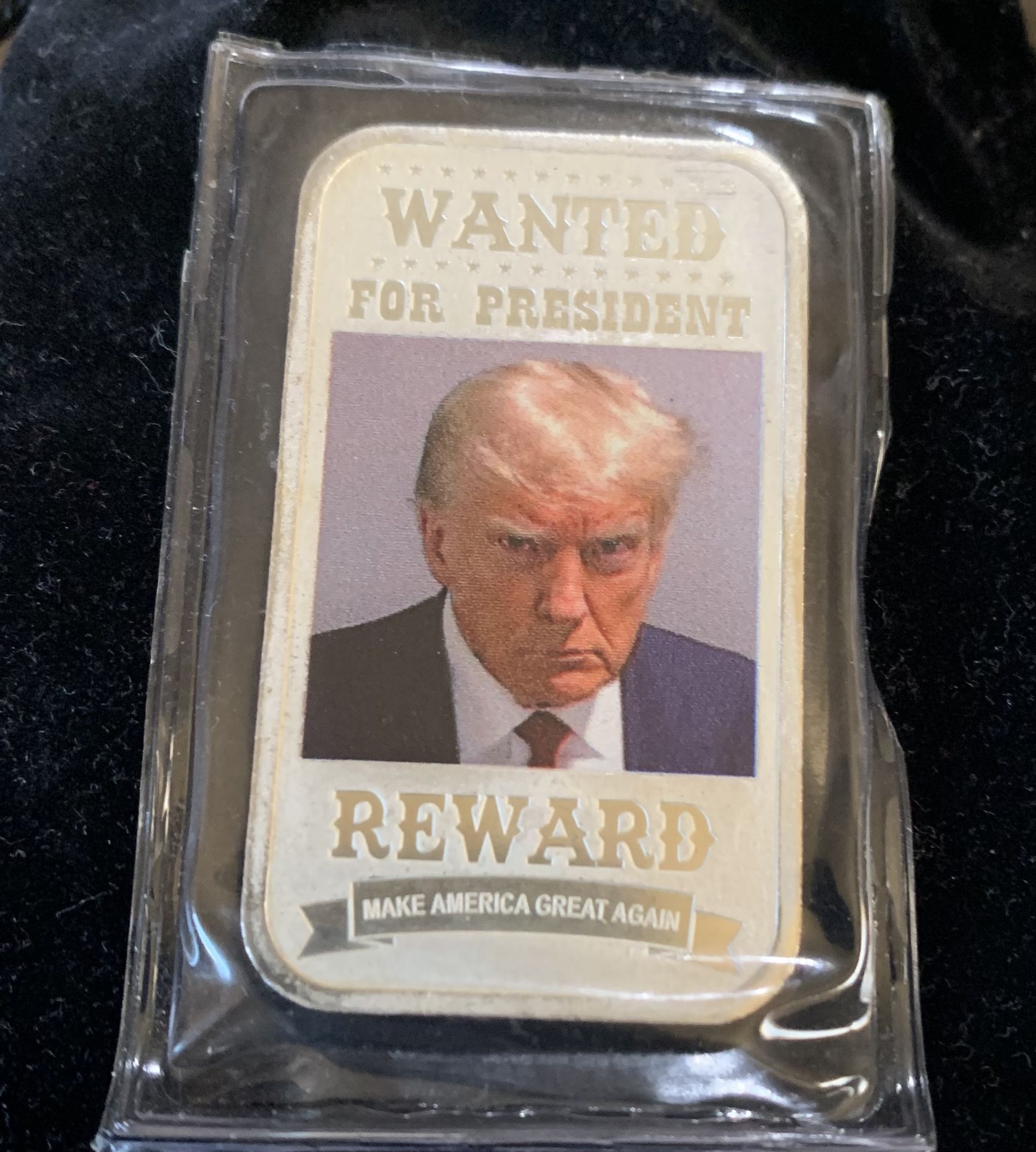 Six Oz Silver 4 DONALD TRUMP "WANTED FOR PRESIDENT" 1 TROY OUNCE .999 ...