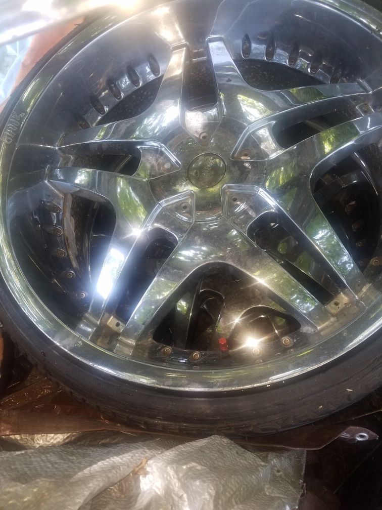 22 U2 rims 24 shooz 24 inch saw bladed for Sale in ROANOKE RAPID, NC ...