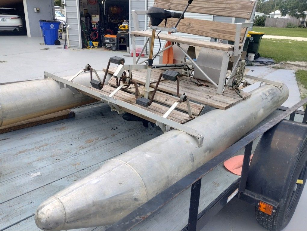 Aluminum Pontoon Paddle Exercise Or Fishing Boat for Sale in Sebring ...