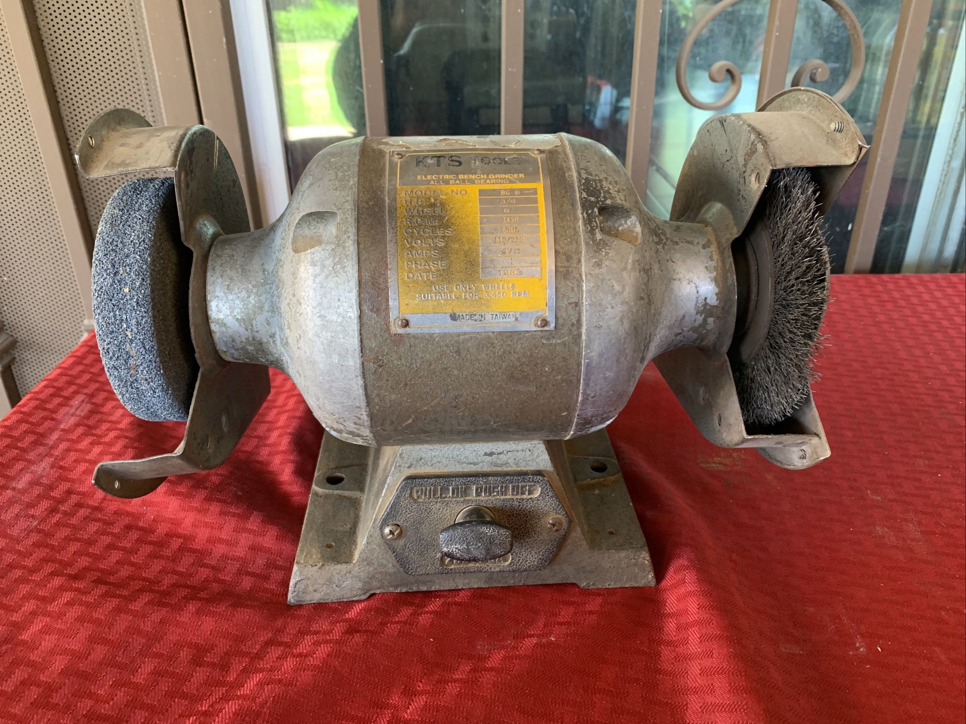 Kts BG-6 extra heavy duty 3/4 H.P. industrial bench grinder 3450 RPM ...