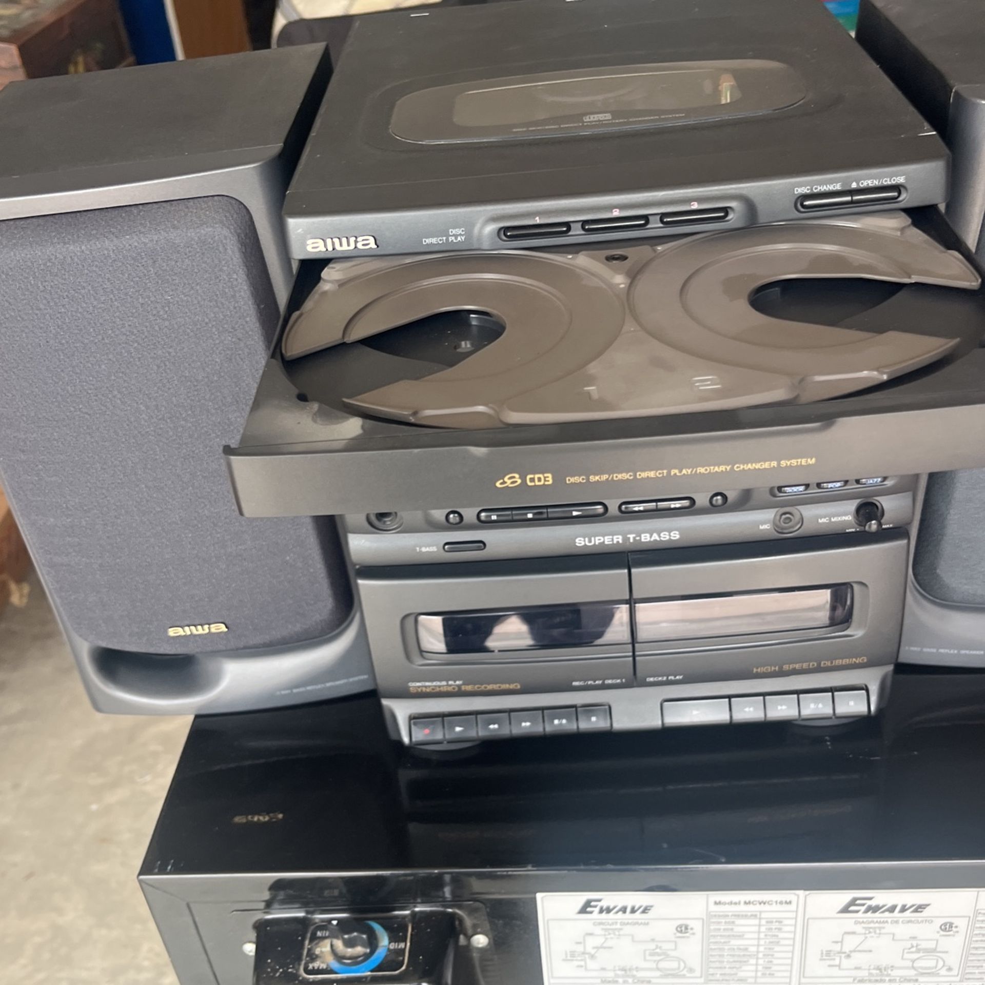 Aiwa CD 3 Disc/Skip/Disc Direct – Play /Rotary Changer Stereo System ...
