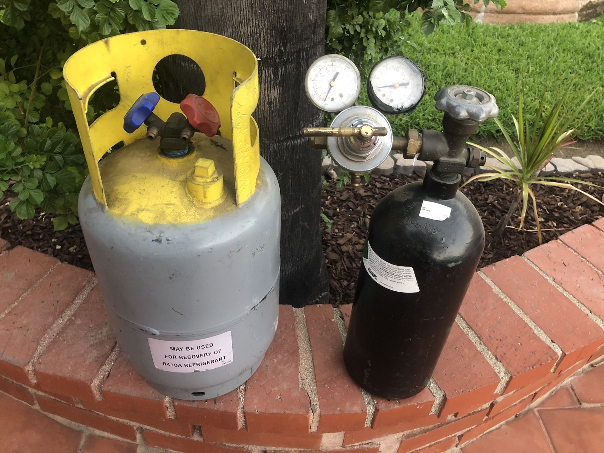Recovery cylinder and small nitrogen tank/reg for Sale in ROWLAND HGHTS ...