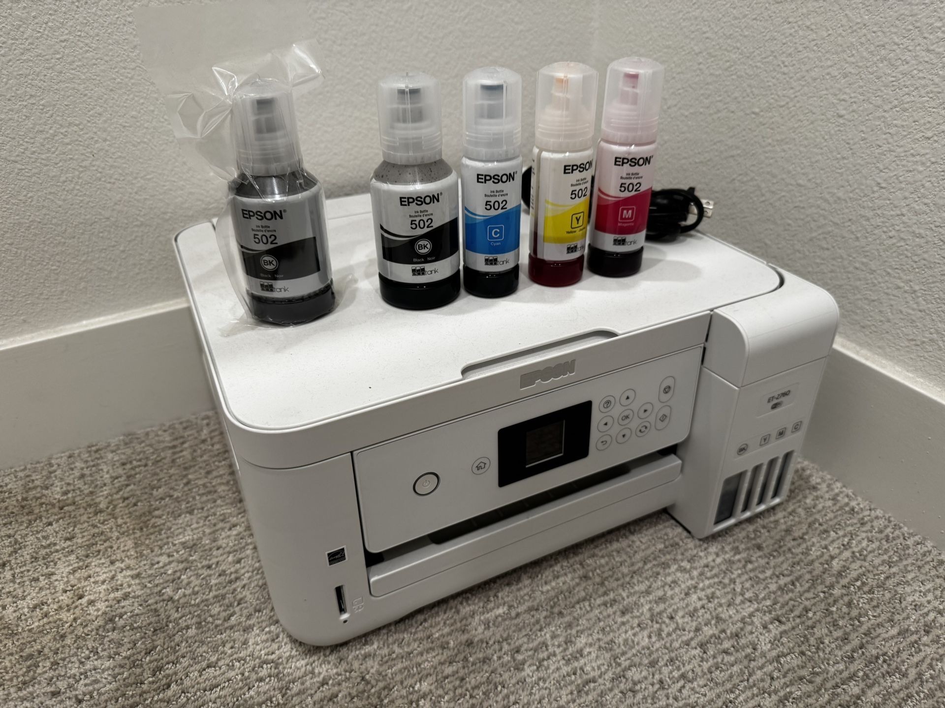 Epson EcoTank ET-2760 Printer + Full 502 Ink Set – Excellent Condition ...