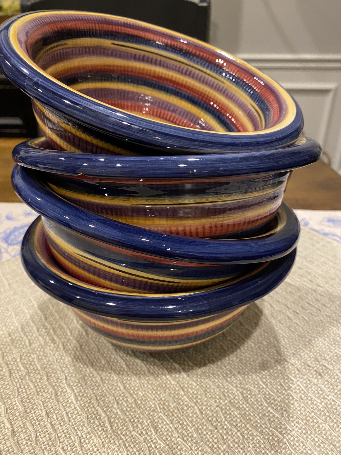 Italian Swirl Hand Painted Soup/cereal Bowls for Sale in Murfreesboro ...