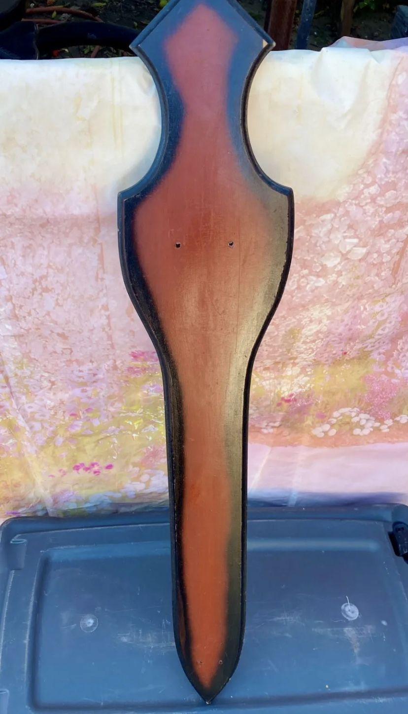 40” Long Vertical Sword Wood Composite Display for Sale in Los Angeles ...