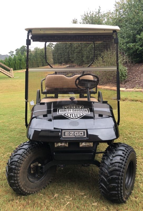 LIFTED 1998 EZ-GO TXT Electric Golf Cart: Harley Davidson, BRAND NEW ...