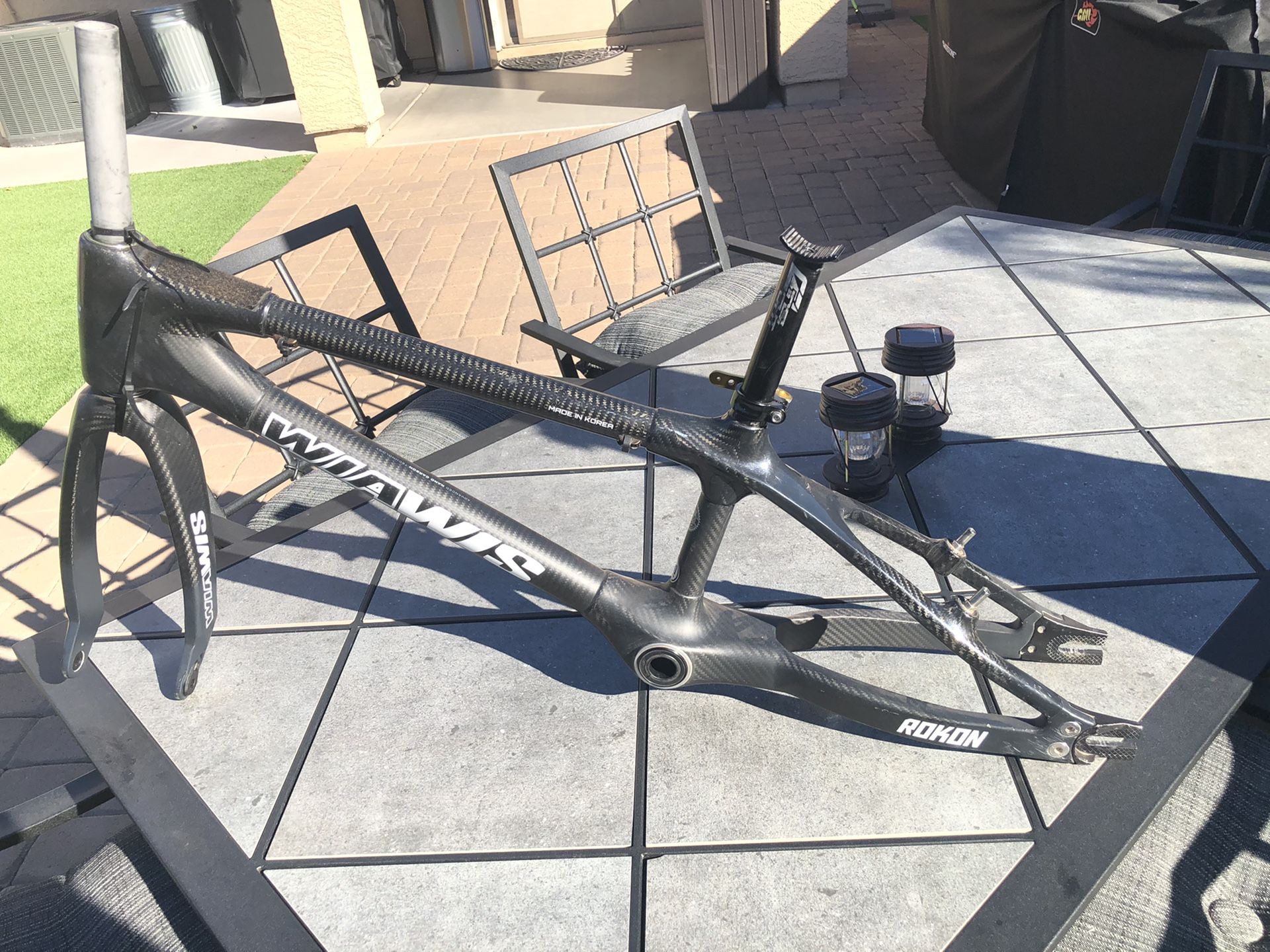 Wiawis RAKON Nano Carbon BMX Race Frame & Fork Pro Frame - 20.5” Top ...