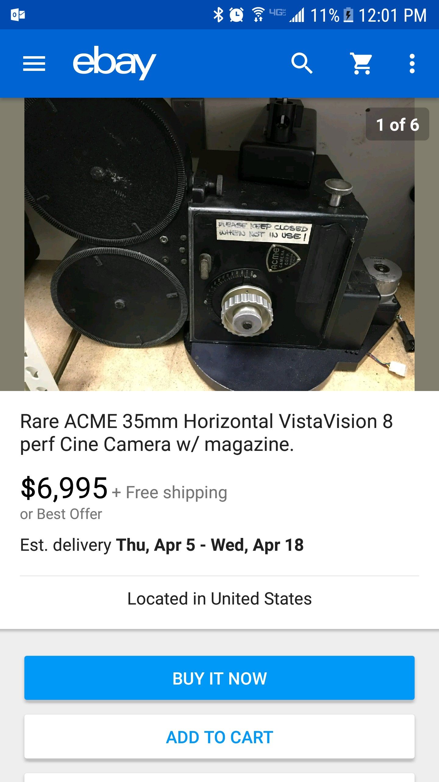 RARE RARE RARE ACME ANIMATION CAMERA VINTAGE ANTIQUE for Sale in Tacoma ...