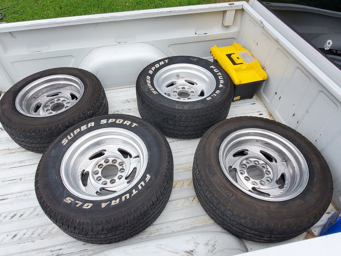 Chevy Truck 5x5 lug universal Baby Billet 15x8 Wheels & Tires/No caps ...