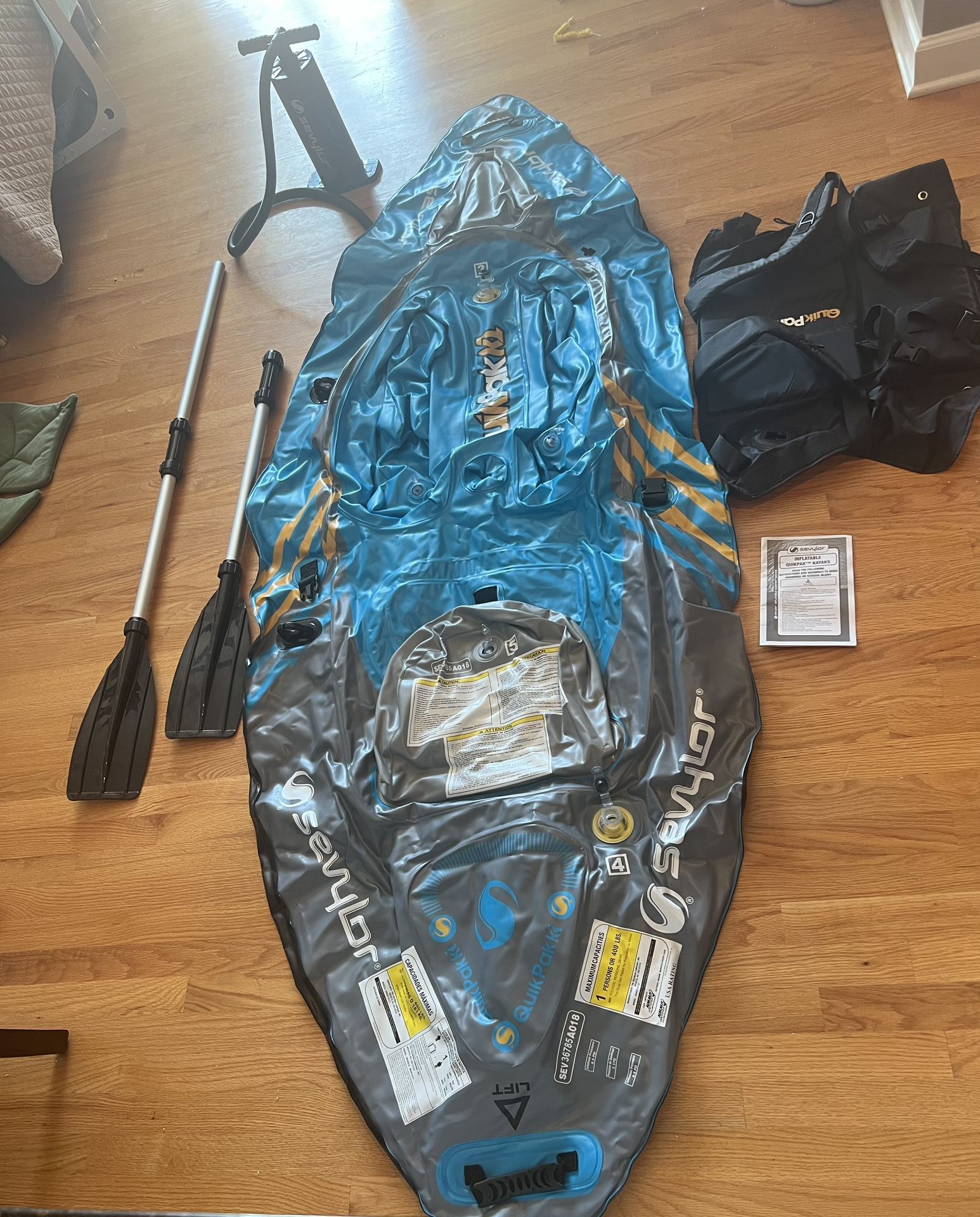 Inflatable Kayak Sevylor Quickpak K1 for Sale in Chicago, IL - OfferUp