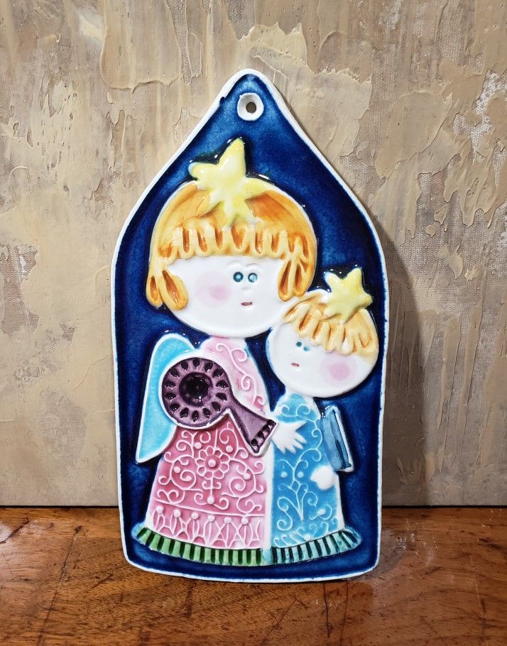 Vintage Gensini Ceramiche Pottery Wall Art Tile, Italy 1994!! for Sale ...