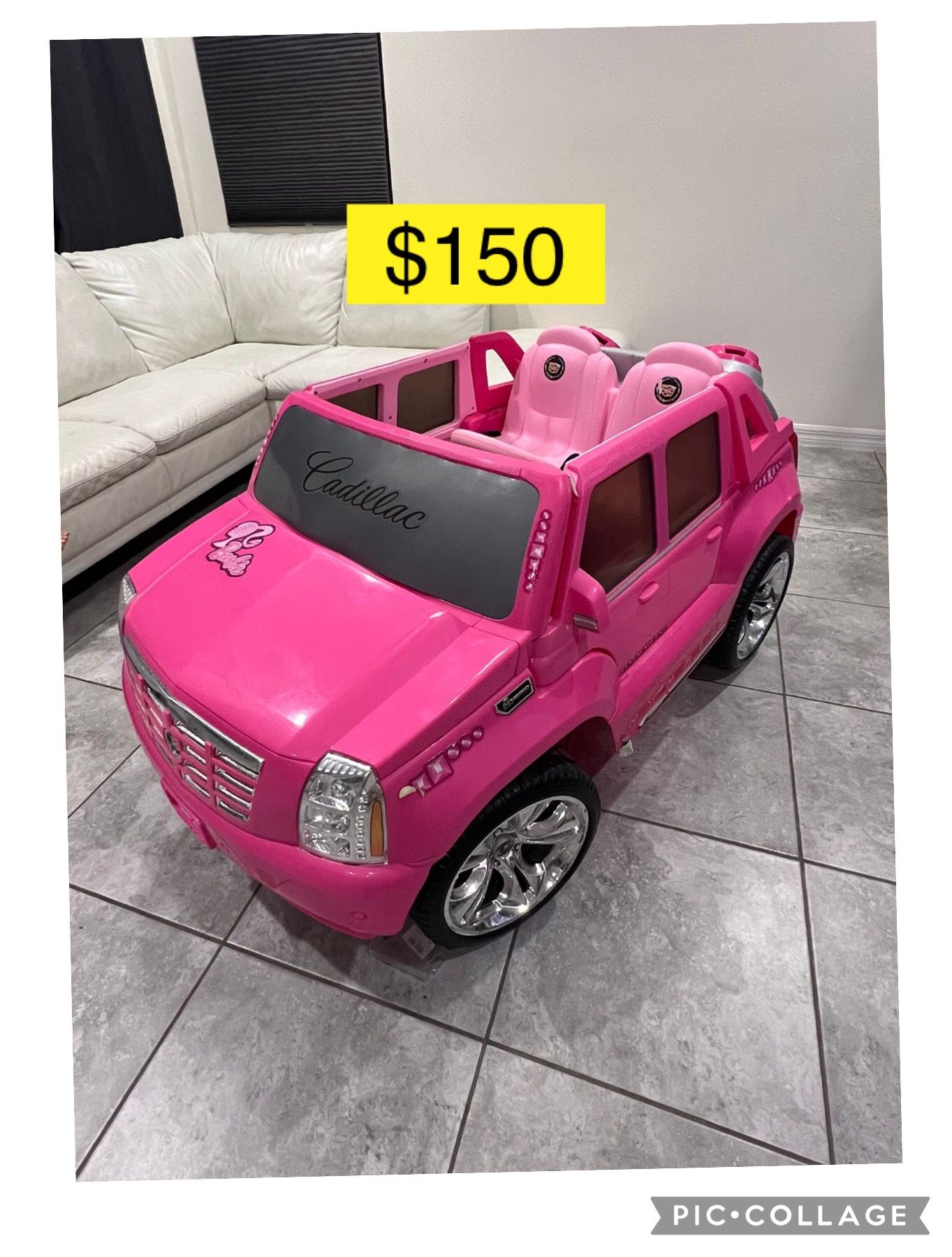 Kids Power Wheels Barbie Escalade, Pink ride on car electric 12 v ...
