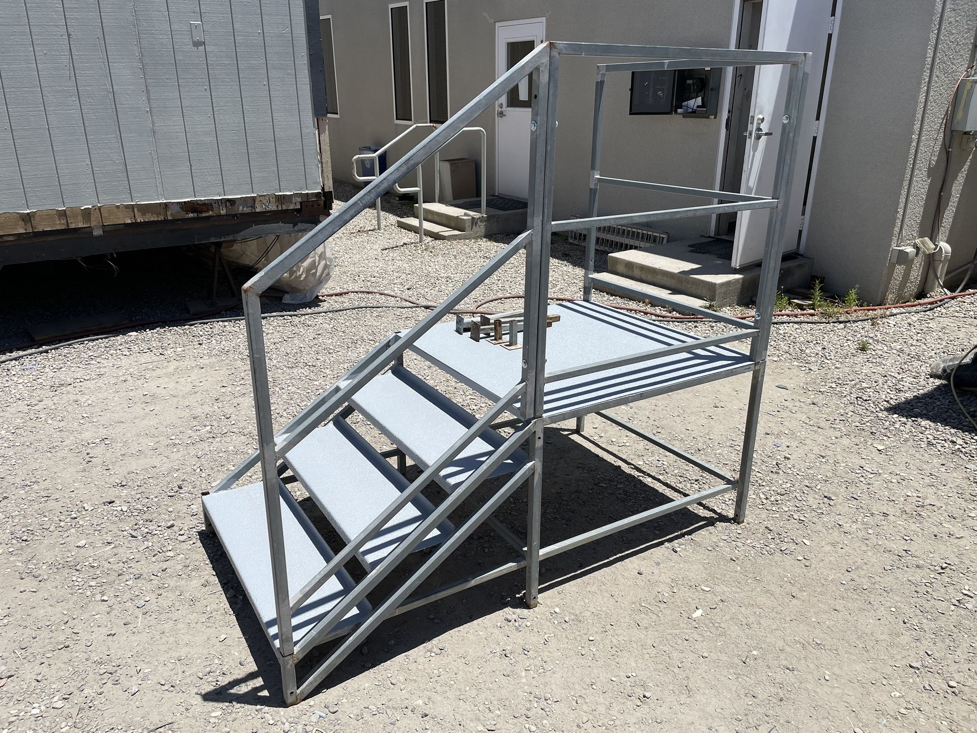 Travel Trailer Fifth Wheel Mobile Home Office Trailer Steps- Galvanized ...