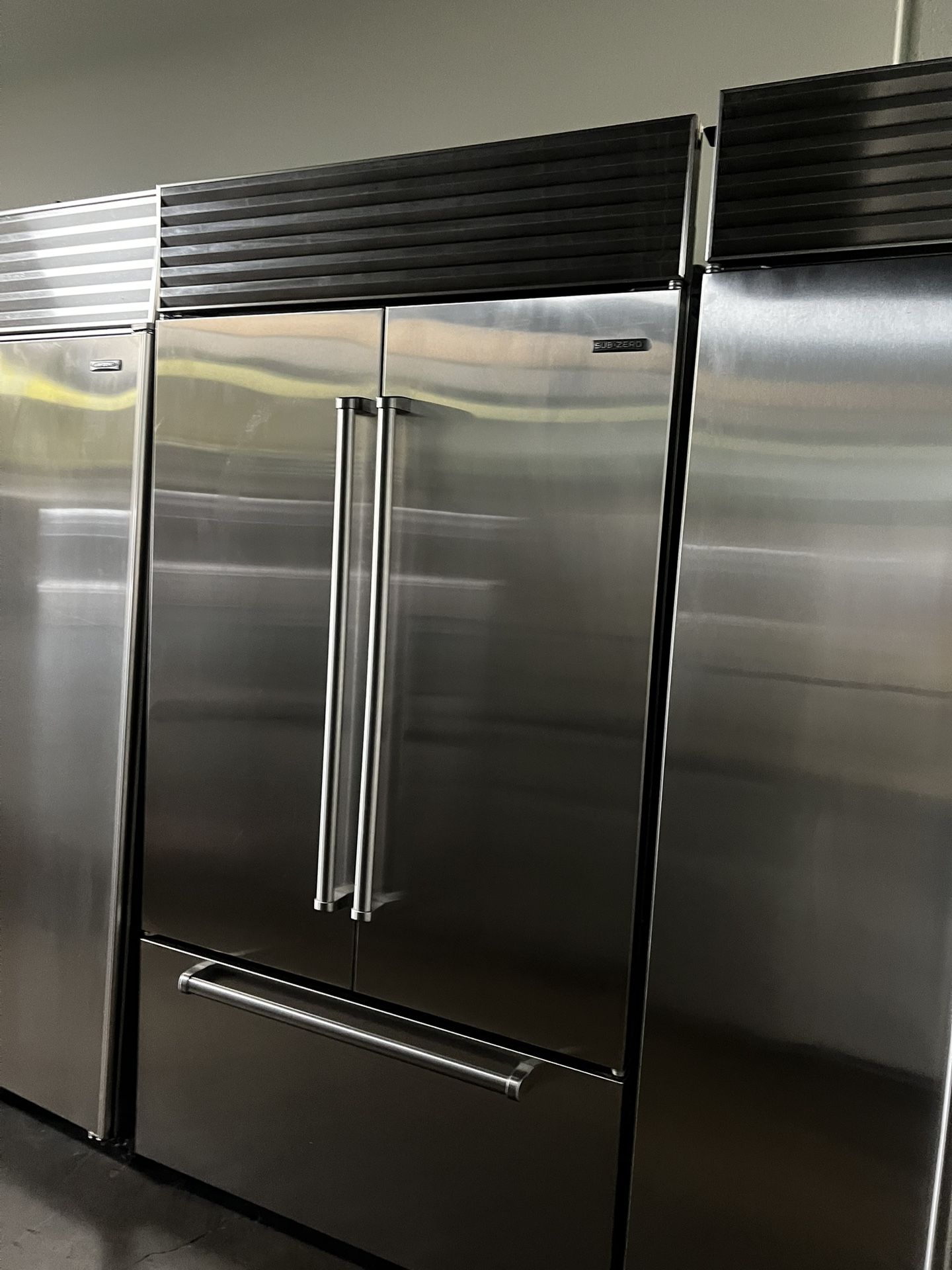 Sub Zero 42”Wide Built In French Style Stainless Steel Refrigerator for ...