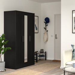 Ikea BRIMNES Wardrobe with 3 doors black 46x74 3 4 for Sale in Cary NC OfferUp