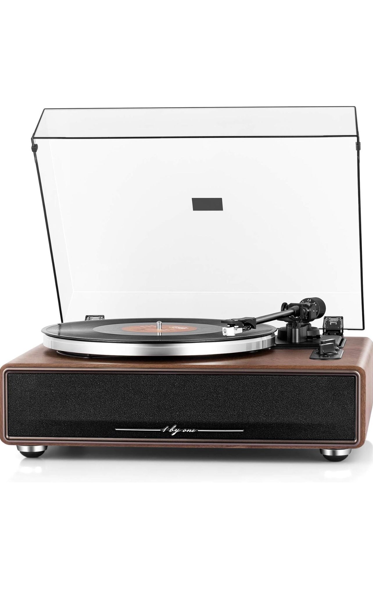 1 by ONE High Fidelity Belt Drive Turntable with Built-in Speakers ...
