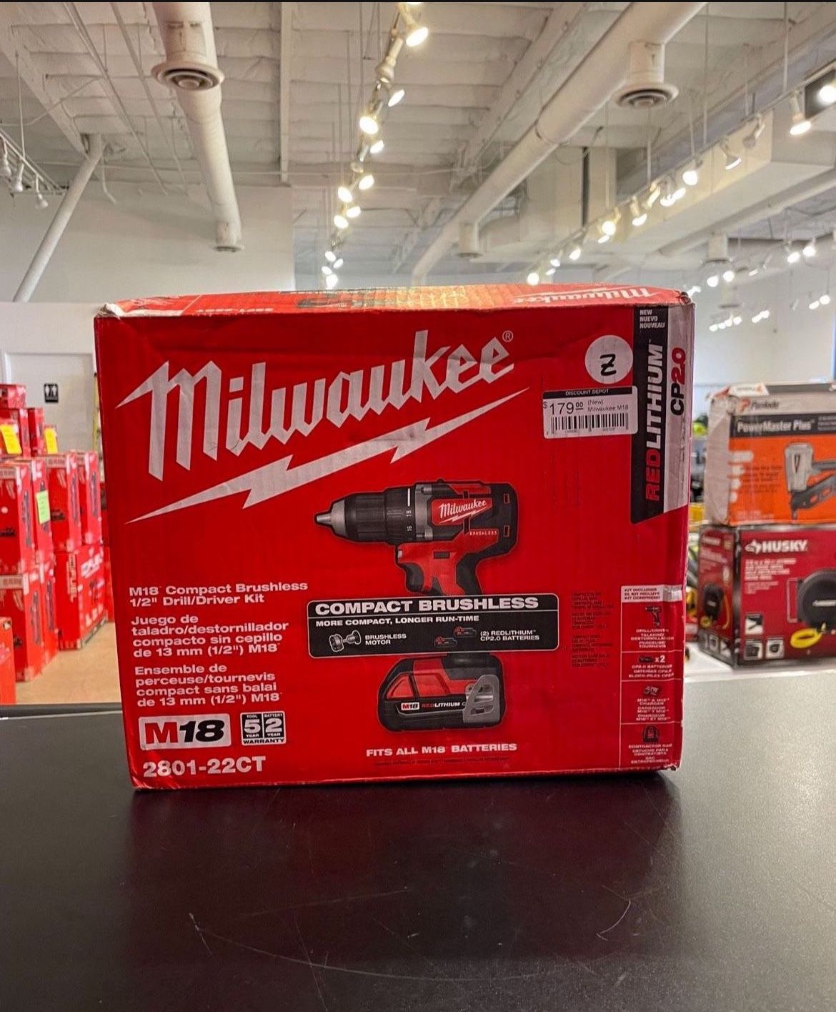 SALE Milwaukee M18 18V Lithium-Ion Brushless Cordless 1/2 in. Compact ...