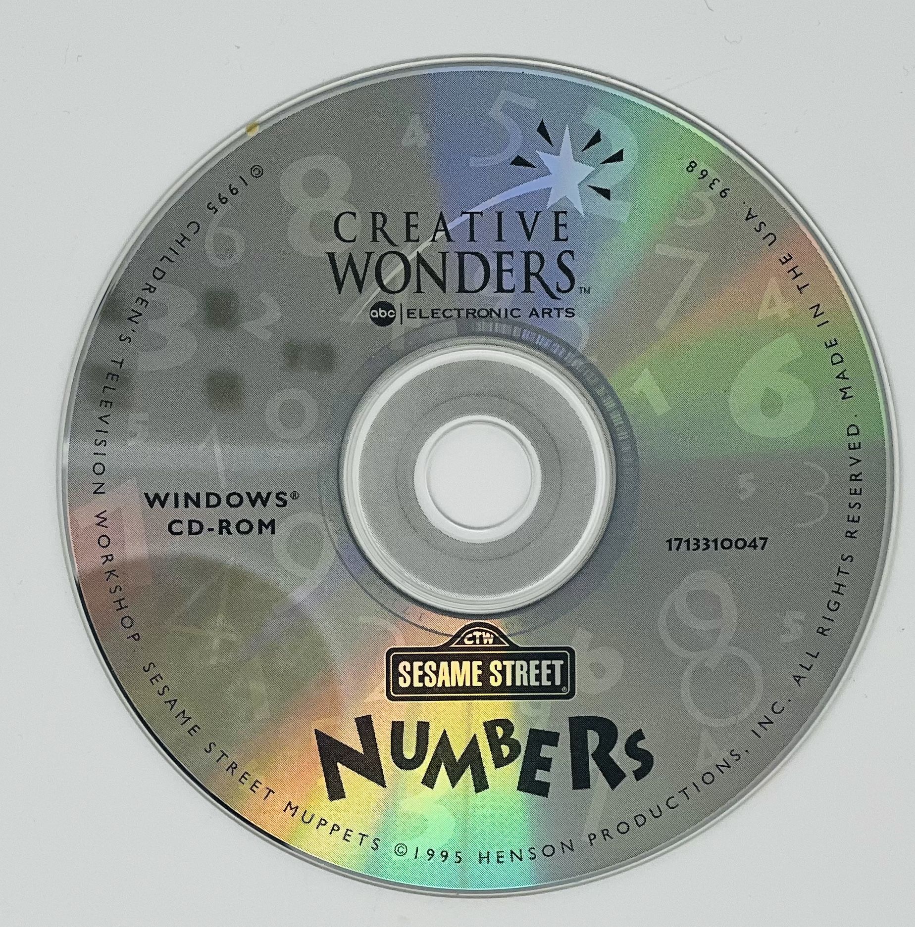 Creative Wonders Educational “Sesame Street Numbers” CD/ROM Children ...