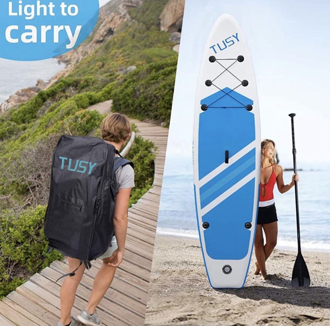 New TUSY 10.6'/10' Inflatable Stand Up Paddleboards with SUP ...