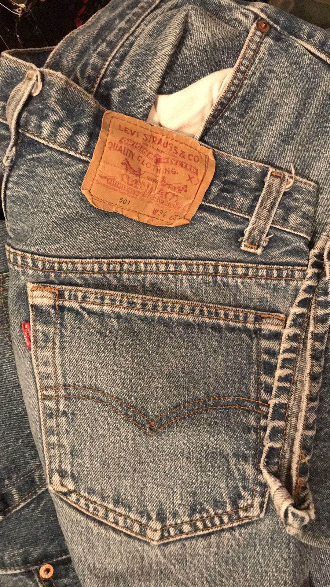 Original 501 Button Fly Levi’s - VINTAGE 34 X 33 for Sale in Los ...