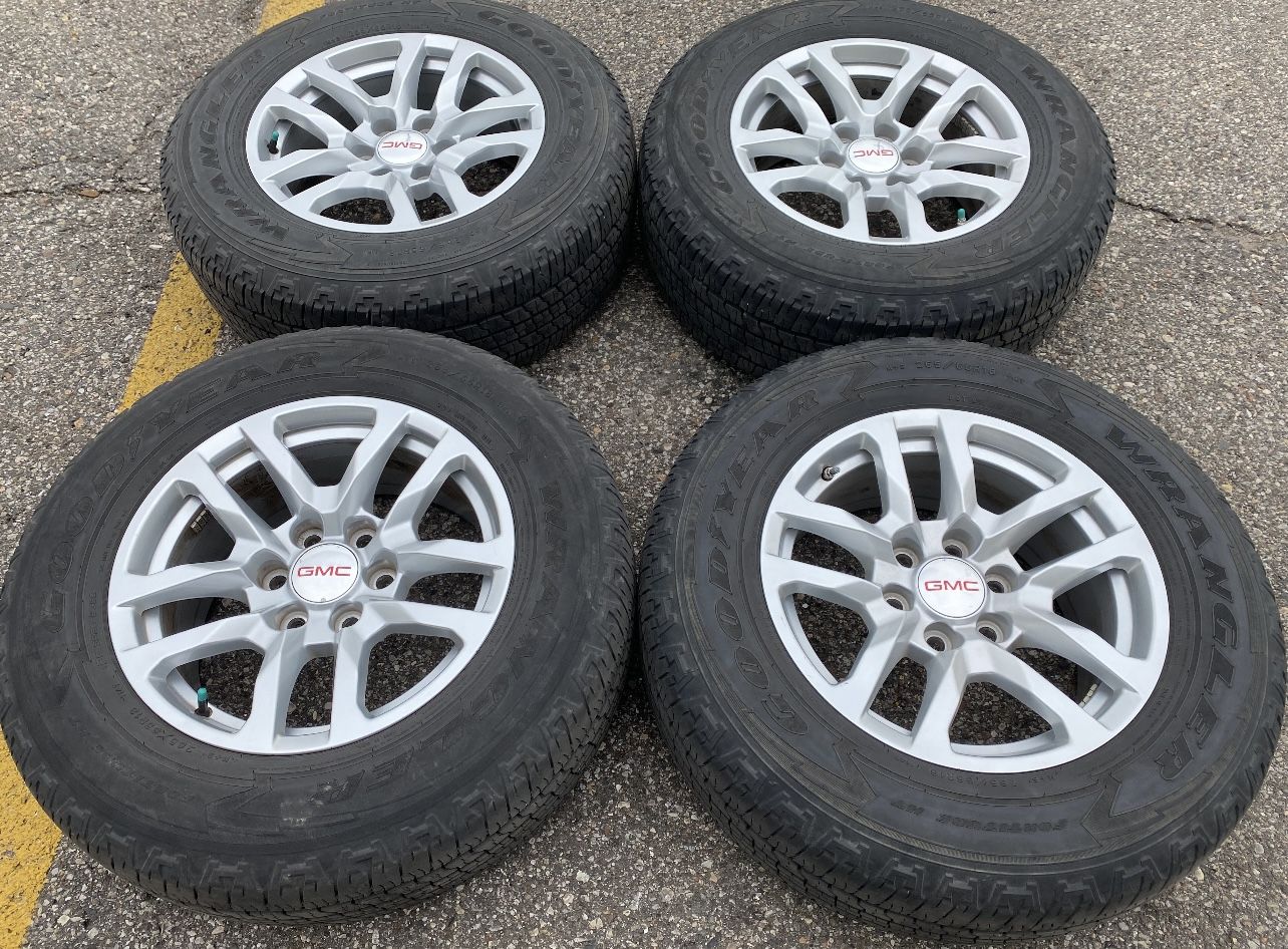18” GMC Sierra Denali Yukon Wheels Rims Tires Chevy Suburban Silverado ...