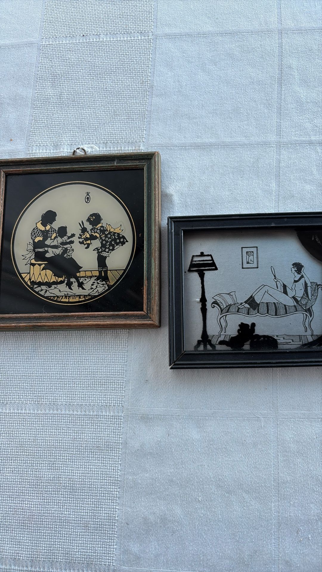 Wall Art,set Of 2 Silhouettes Vintage 1940’s for Sale in Riverside, CA ...