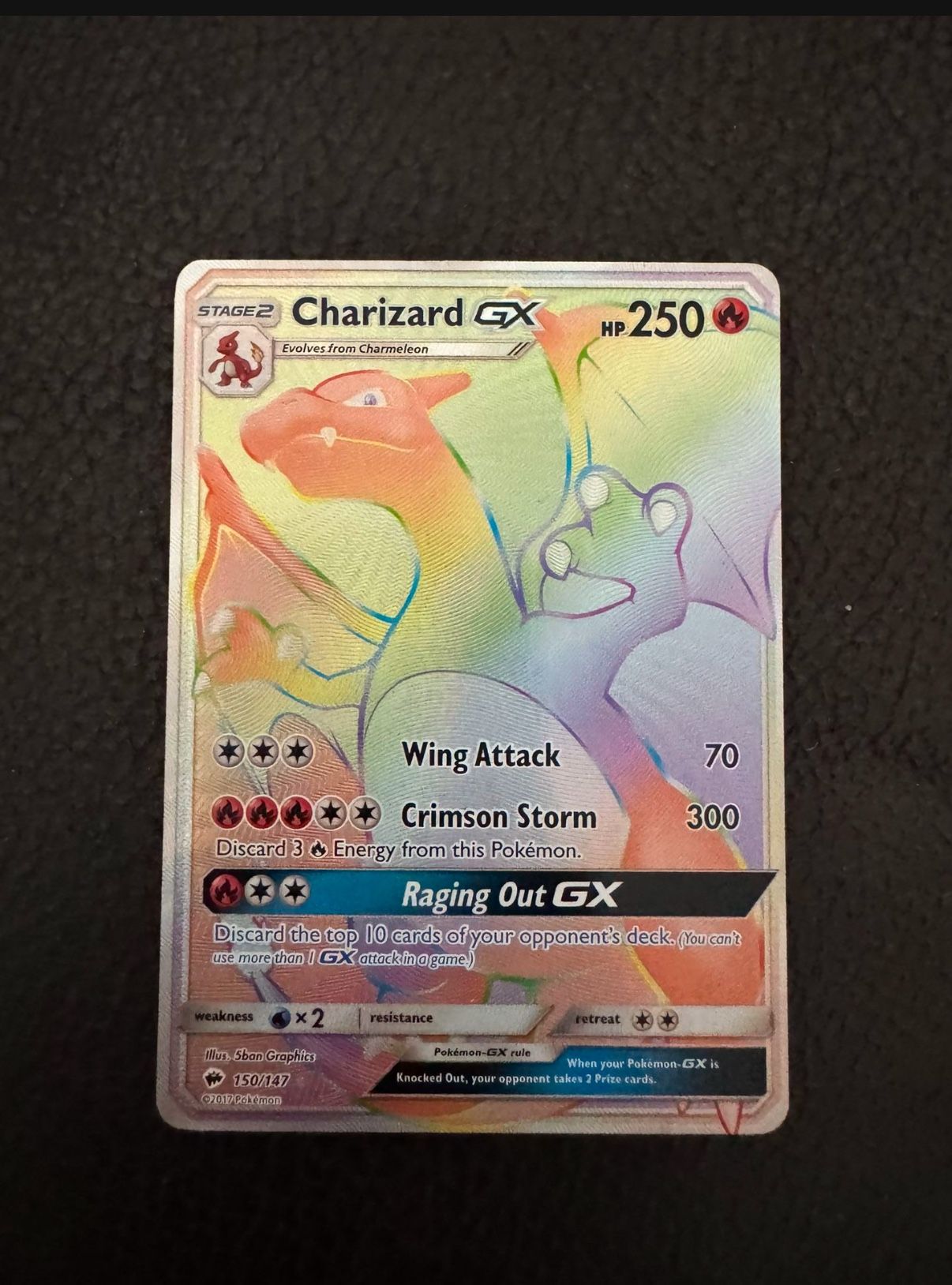 Charizard GX Rainbow 150/147 Burning Shadows HP for Sale in Gilbert, AZ ...