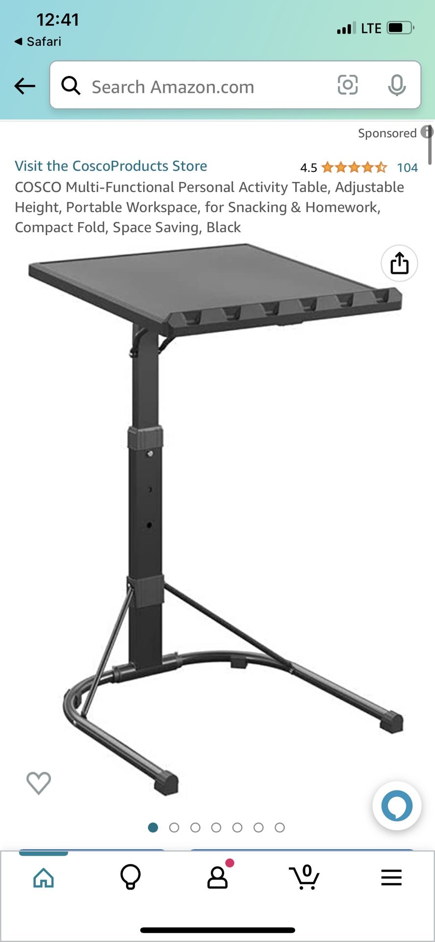 COSCO Multi-Functional Personal Activity Table, Adjustable Height ...