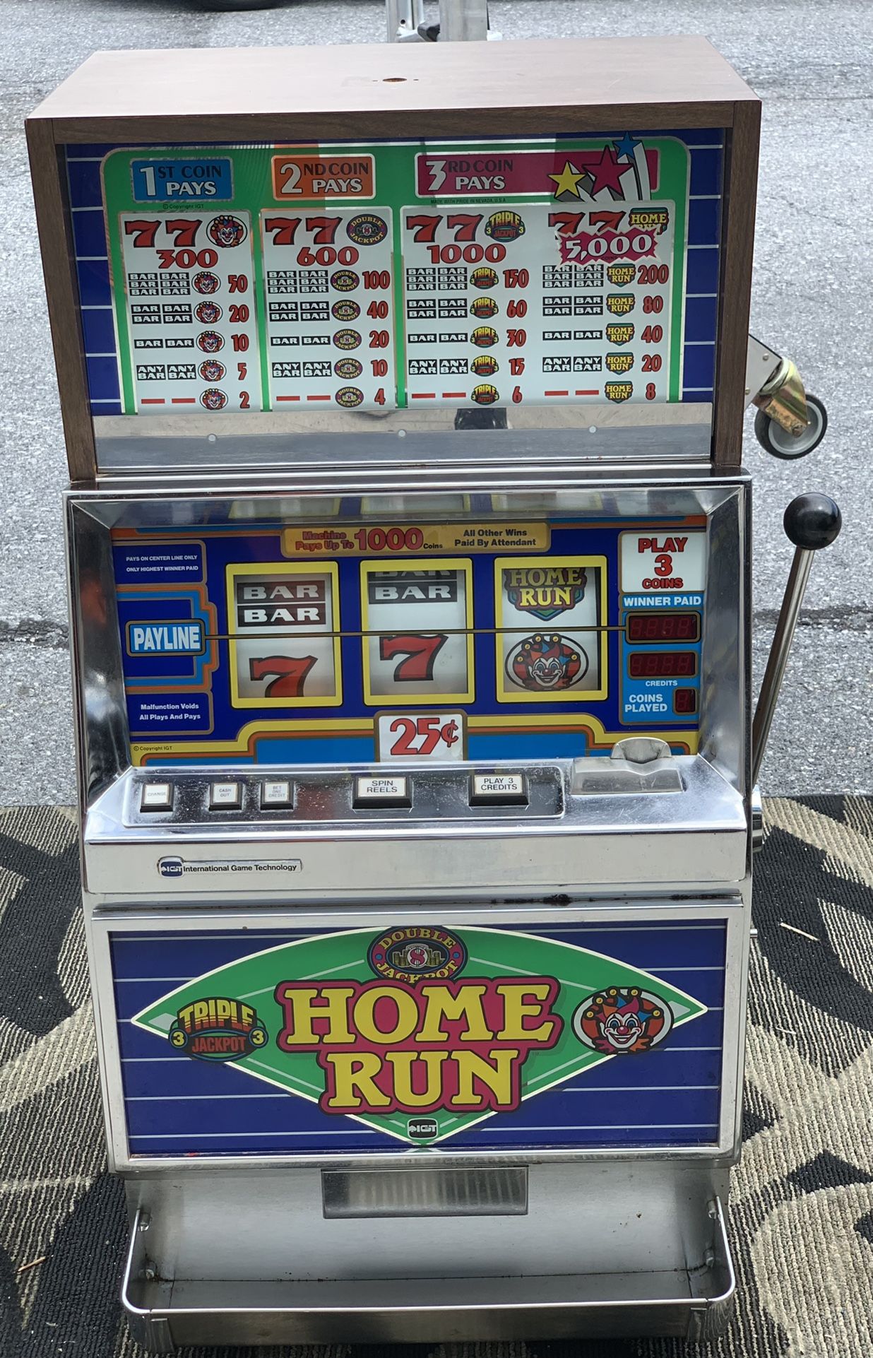 Home Run Slot Machine By IGT - For Parts Or Repair - for Sale in ...