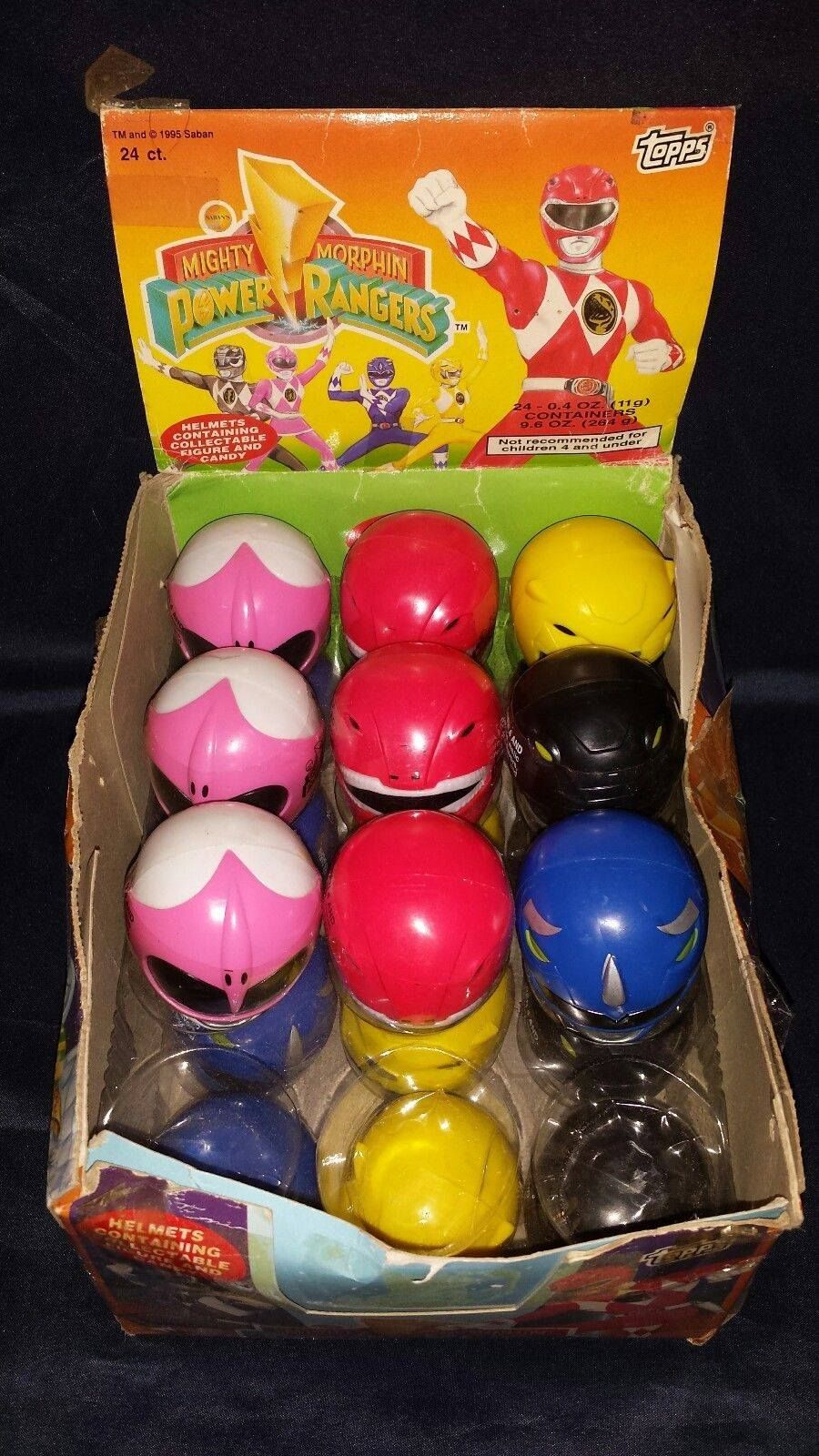 Mighty Morphin Power Rangers Display Case w/ MIP Candy Heads for Sale ...