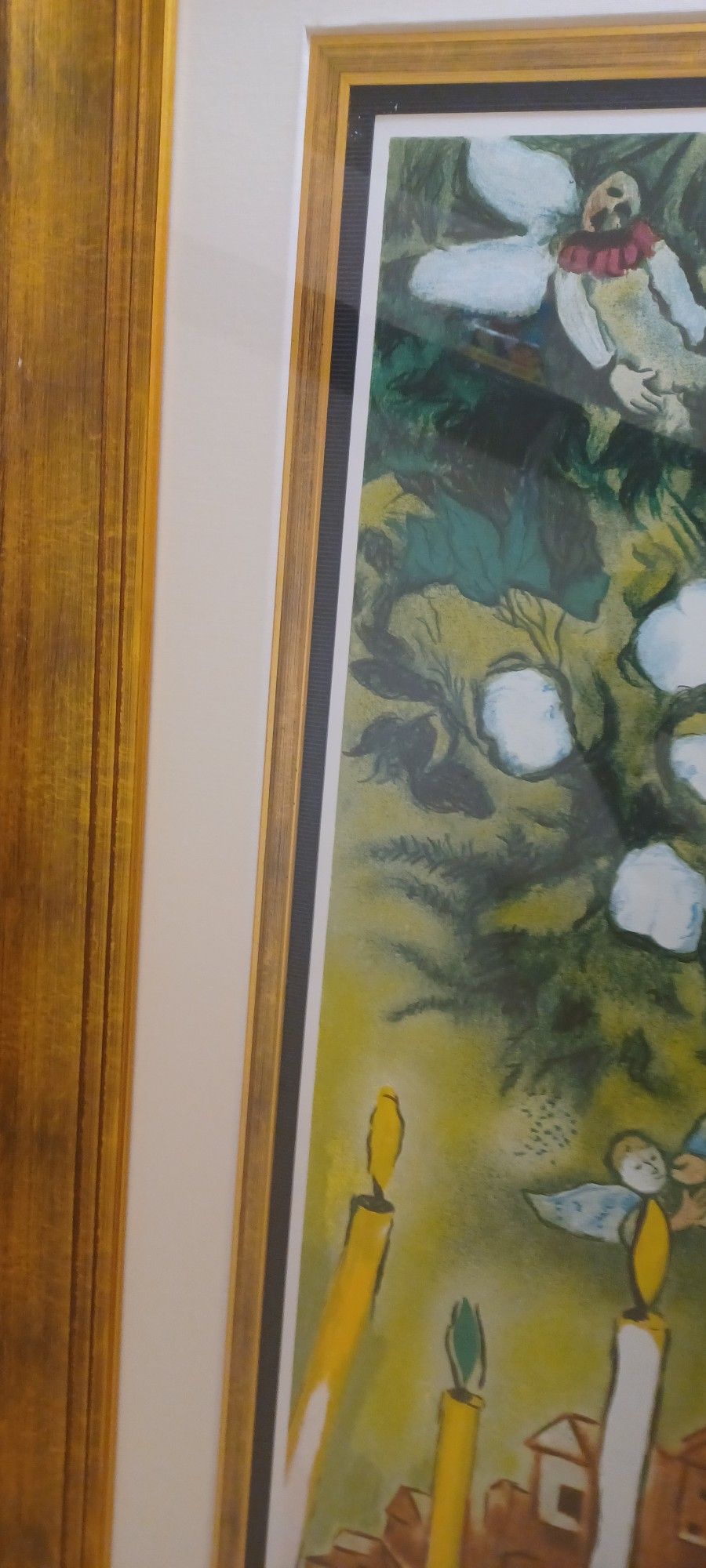 Marc Chagall The Three Candles X Large Litho Signed For Sale In